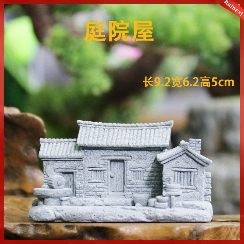Home Decor Tiny House Mini Imitation Chinese Style Small Micro ...
