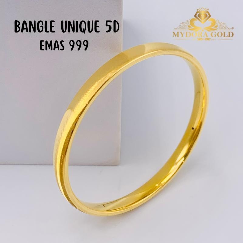 MYDORA Bangle Unique 5D Viral | EMAS 999/24k | Shopee Malaysia
