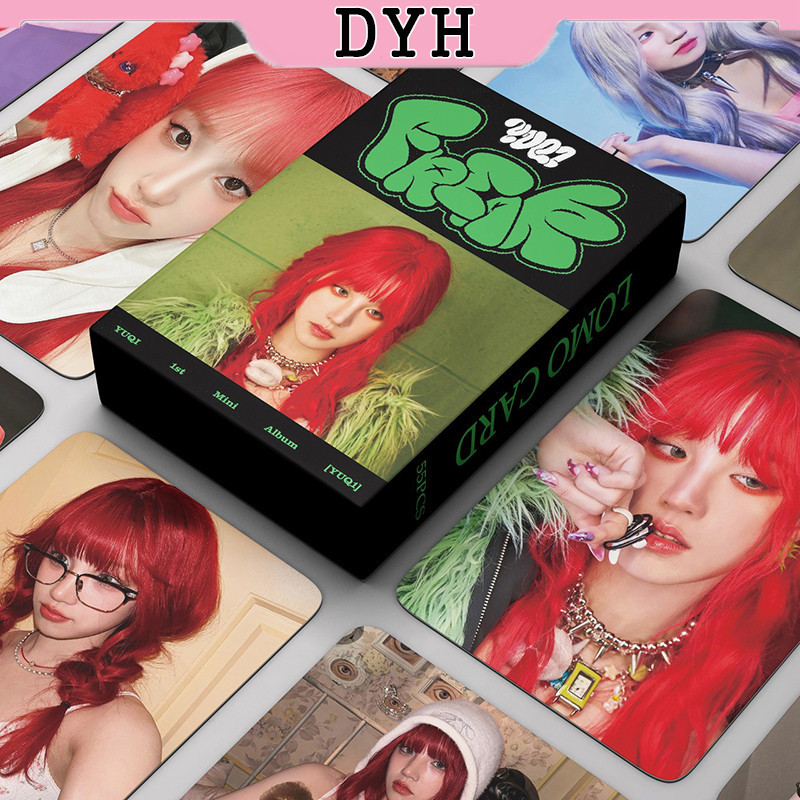 DYH 55pcs/box (G)I-DLE YUQI Photocards Freak Album KPOP LOMO Card ...