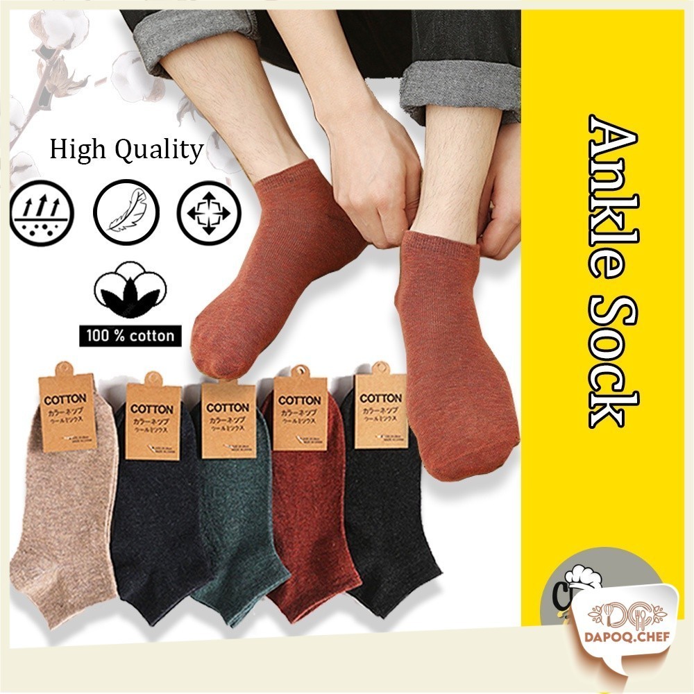 DC Stokin Pendek Lelaki Wanita Selesa Sukan Unisex Socks Cotton ...