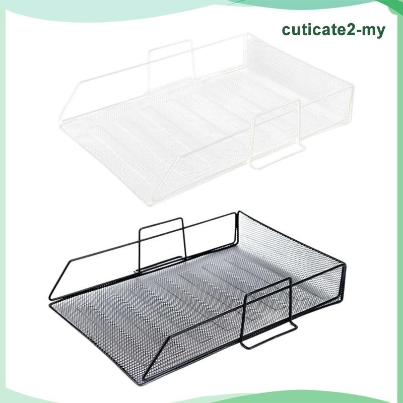 [CuticateddMY] Stackable Desk Organizer Iron Mesh File Holder Document ...