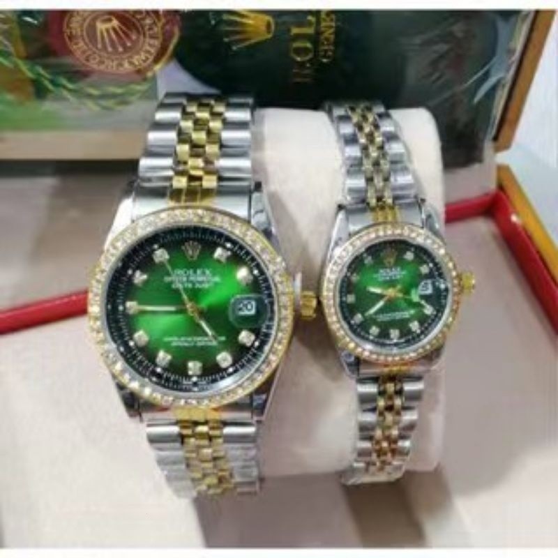 ROLEXX-DATE JUST BATTERY COUPLE SET WATCH WITH BOX | Shopee Malaysia