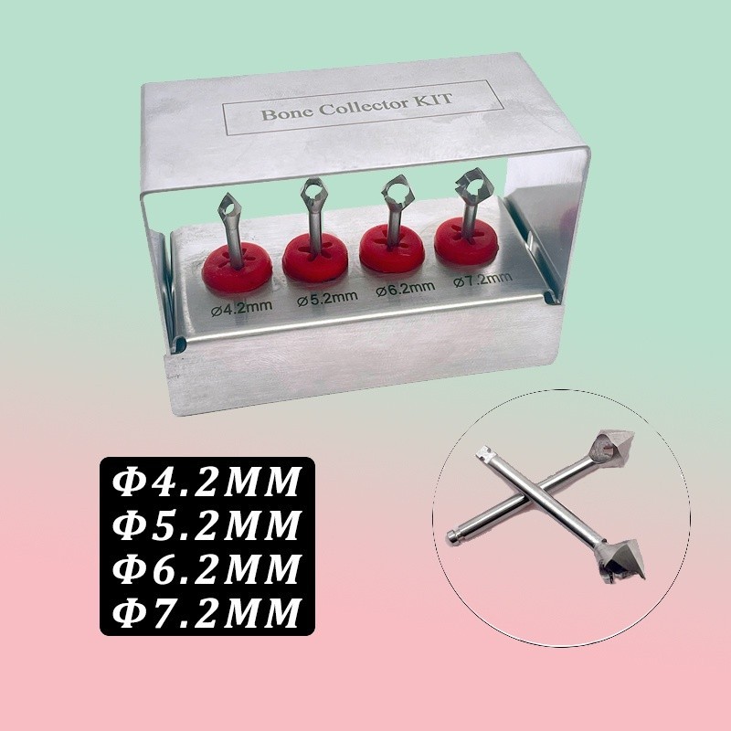 4Pcs Dental Bone Collector Implant Bur Drill Bit Set Dental Instruments ...