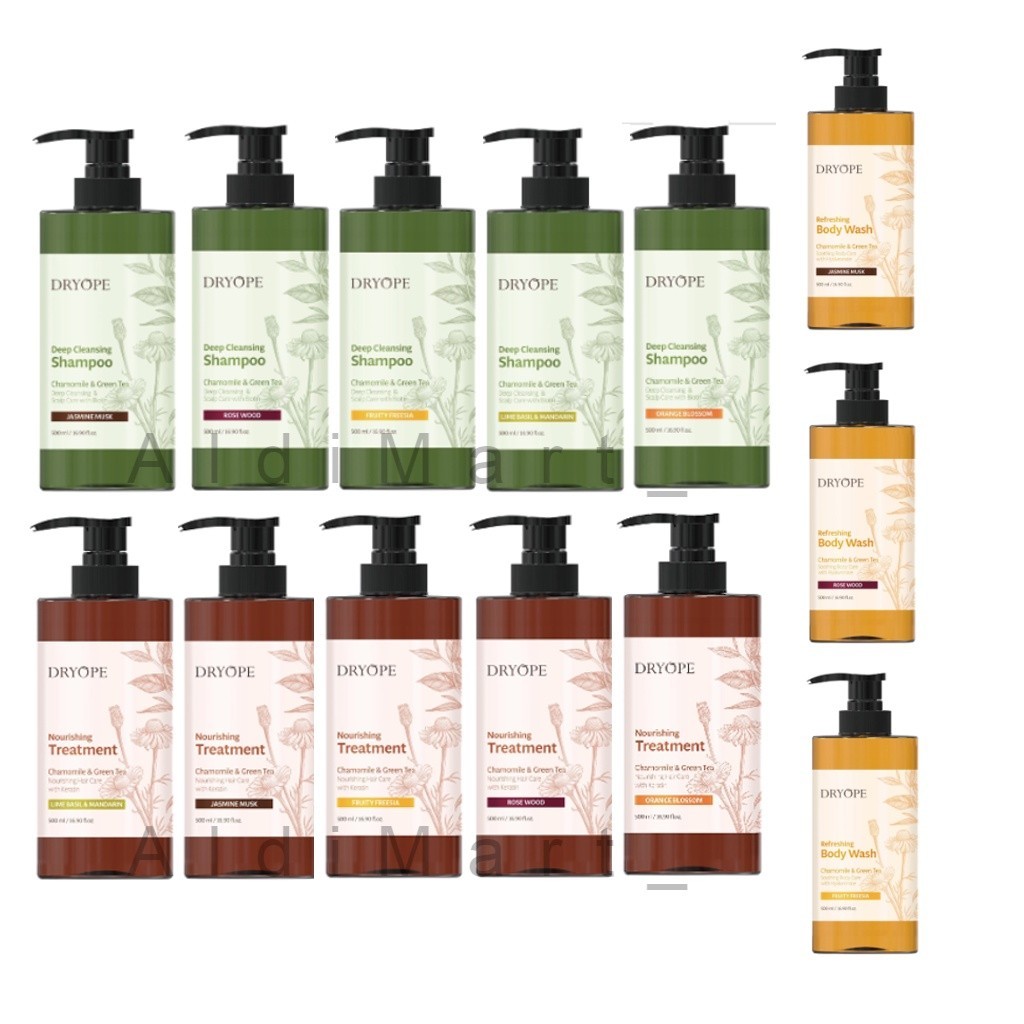 DRYOPE Deep Cleansing Chamomile & Green Tea Shampoo and Nourishing ...