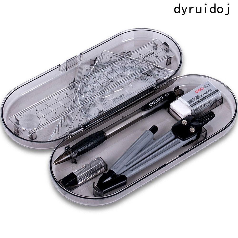 DYRUIDOJ Math Geometry Drawing, Measuring Tool Pencil Rubber Compass ...