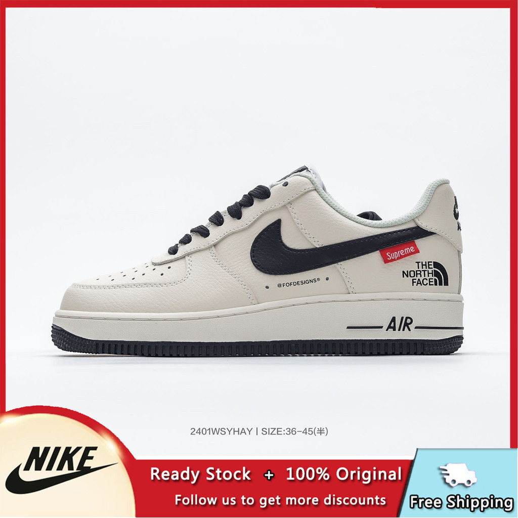 NK Air Force 1 Low 07 x The North Face x Supreme SU2305 001 Men Running ...