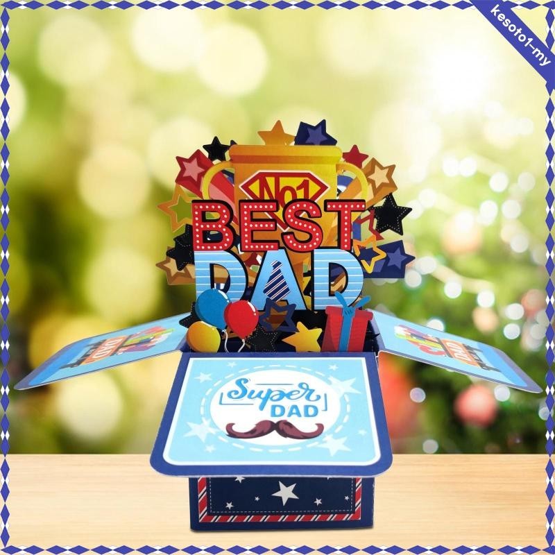 [KesotoafMY] 3D FatherS Day Card Birthday Card from Wife Father's Day ...