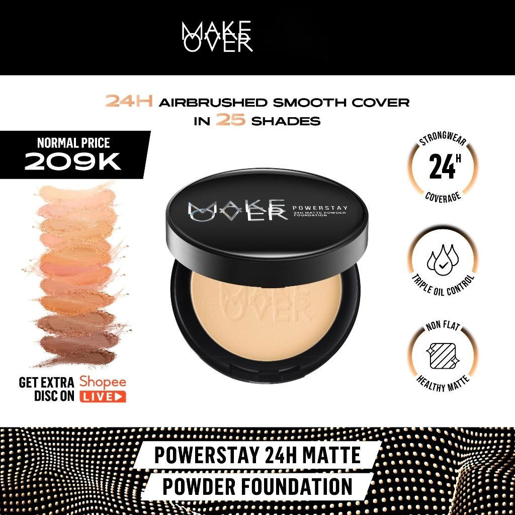 N Vantela make OVER Powerstay 24H Matte Powder Foundation - high ...