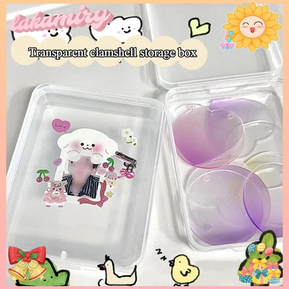 LAKAMIRY 1Pcs Transparent Storage Box, Stickers Collection Plastic ...
