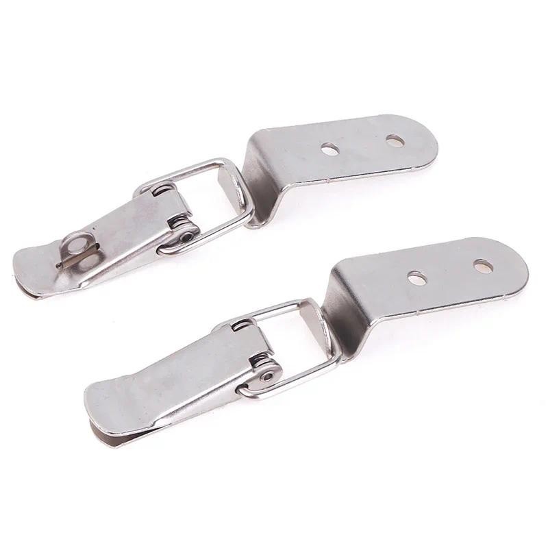 2pcs 90 Degrees Duck-mouth Buckle Hook Lock Stainless Steel Spring ...
