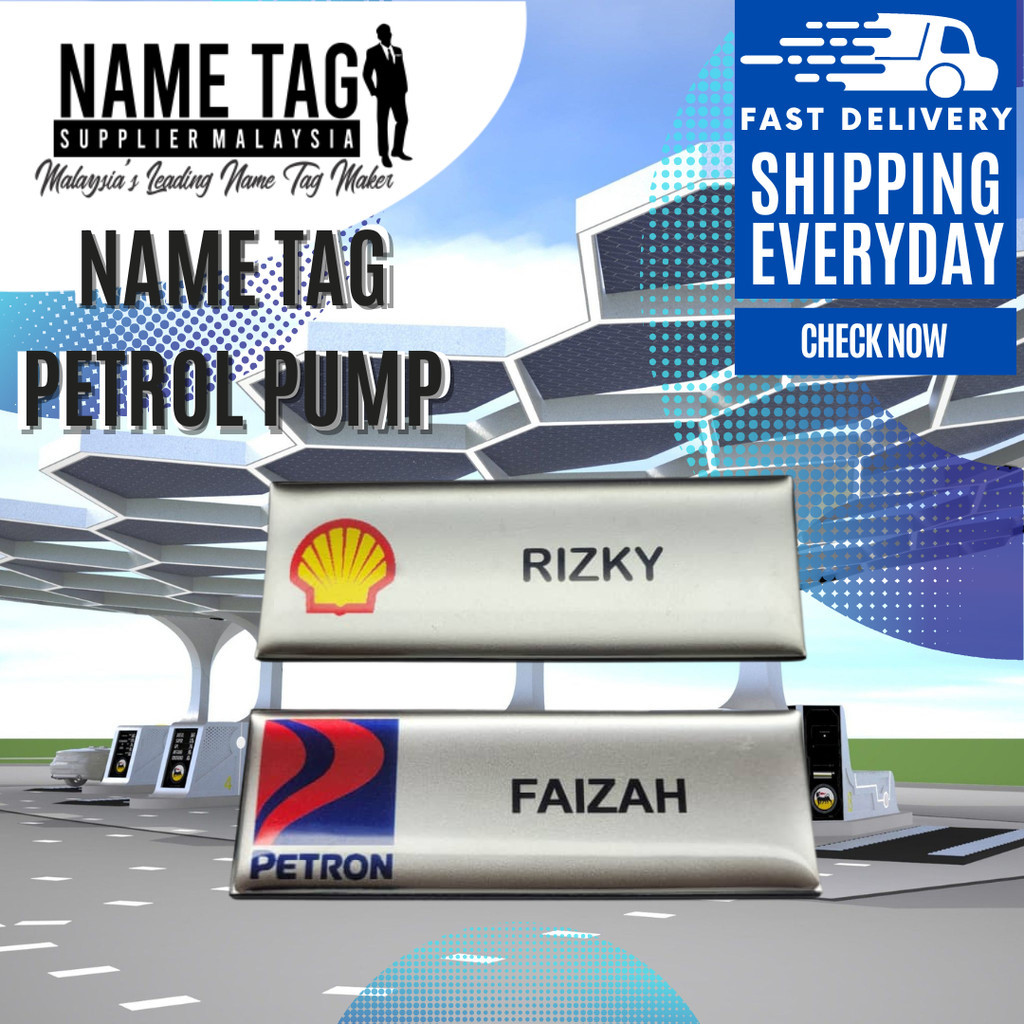 Name Tag Epoxy Petrol Pump Arcylic 75X25mm | Shopee Malaysia