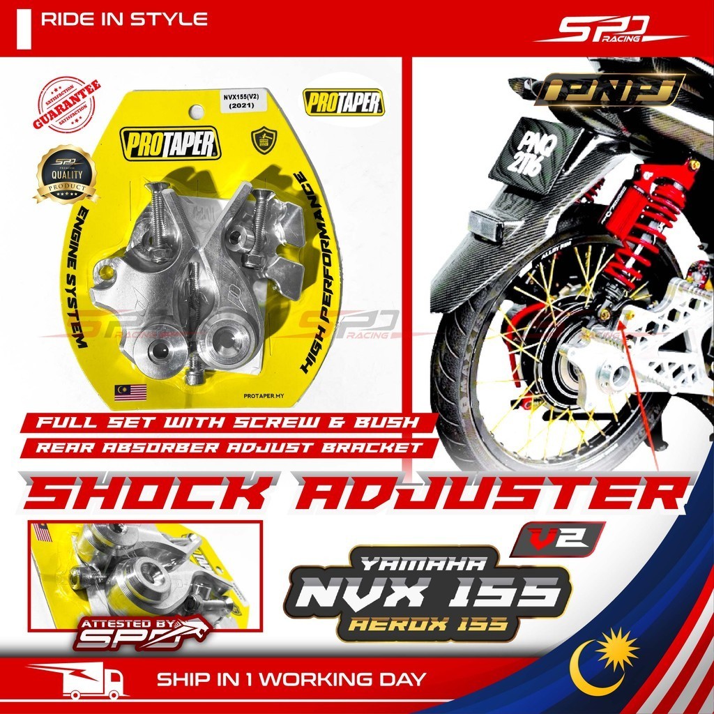 NVX V2 Rear Absorber Shock Bracket Adjuster /Lowered Kit CNC SET I ...