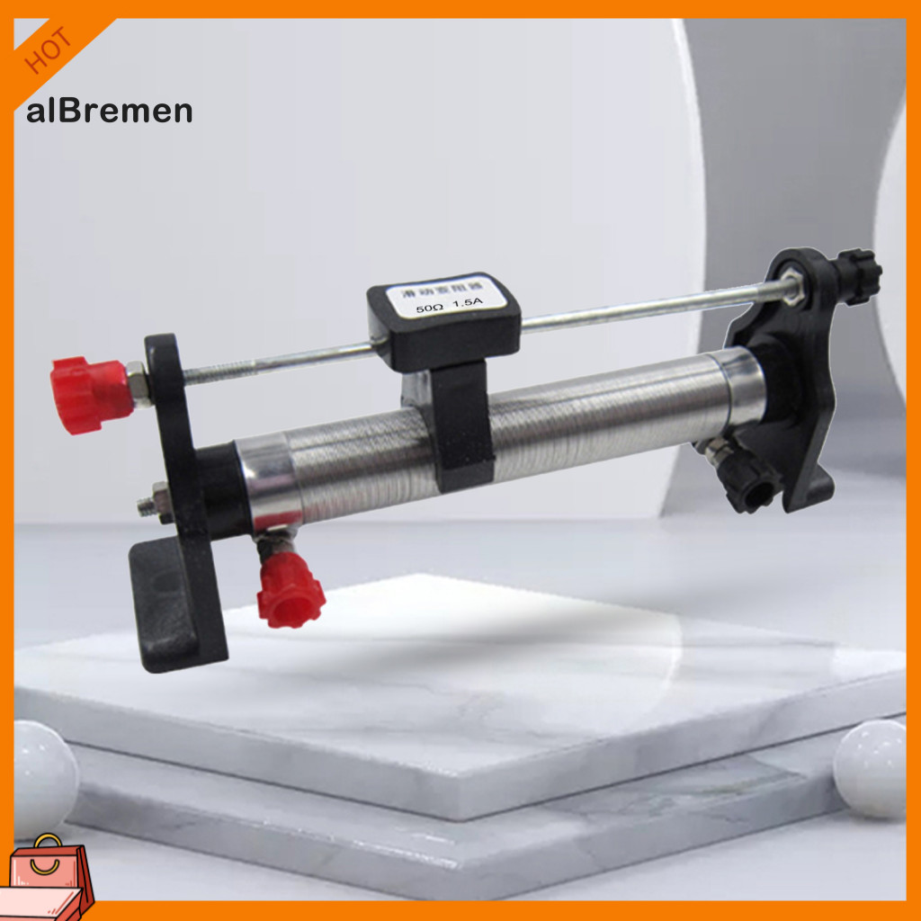 (New) 5/10/20/50Ω 15-2A Sliding Rheostat Adjustable Flame Retardant ABS ...