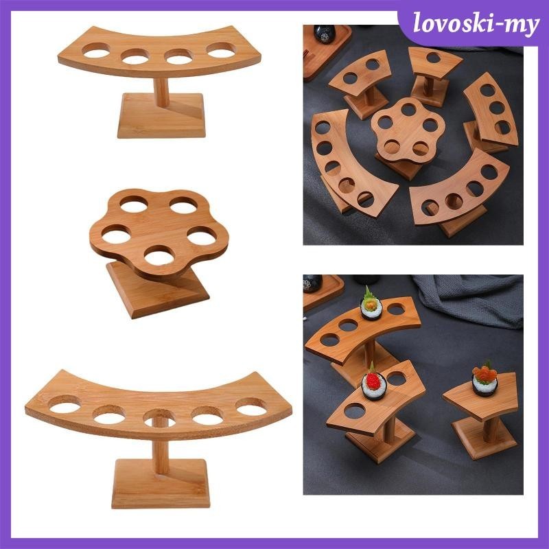 [LovoskiMY] Sushi Display Stand Sushi Holder Stand Wooden Food Serving ...