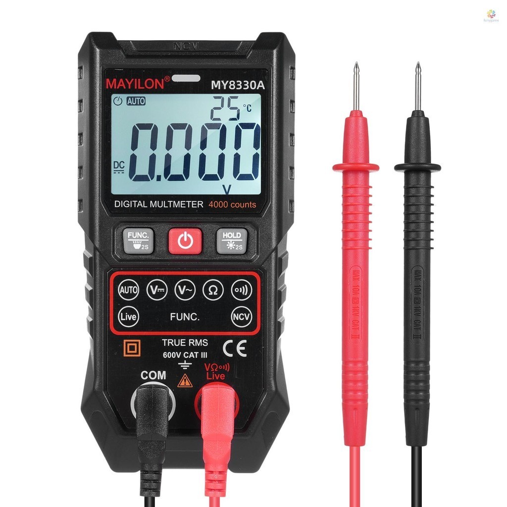 MAYILON Digital Multimeter Voltage Tester 4000 Counts TRMS Automatic ...