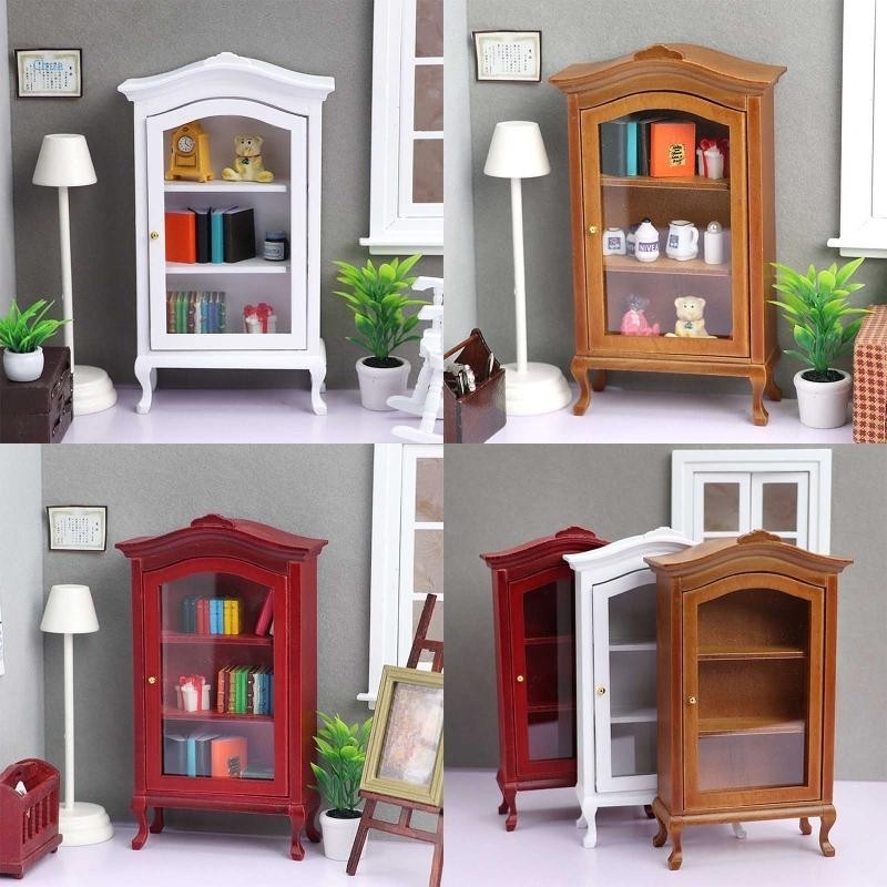 Chua 1 12 Scale Miniature Cabinet Toy Model Bookcase Replica Kids for ...