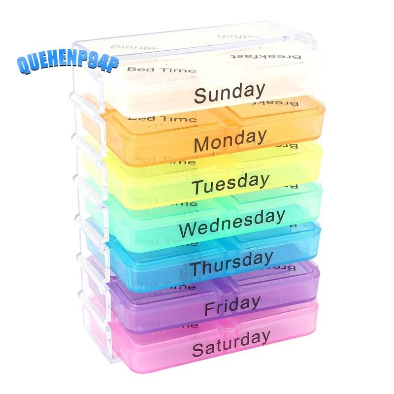 Medicine Weekly Storage Pill 7 Day Tablet Sorter Box Container Case ...