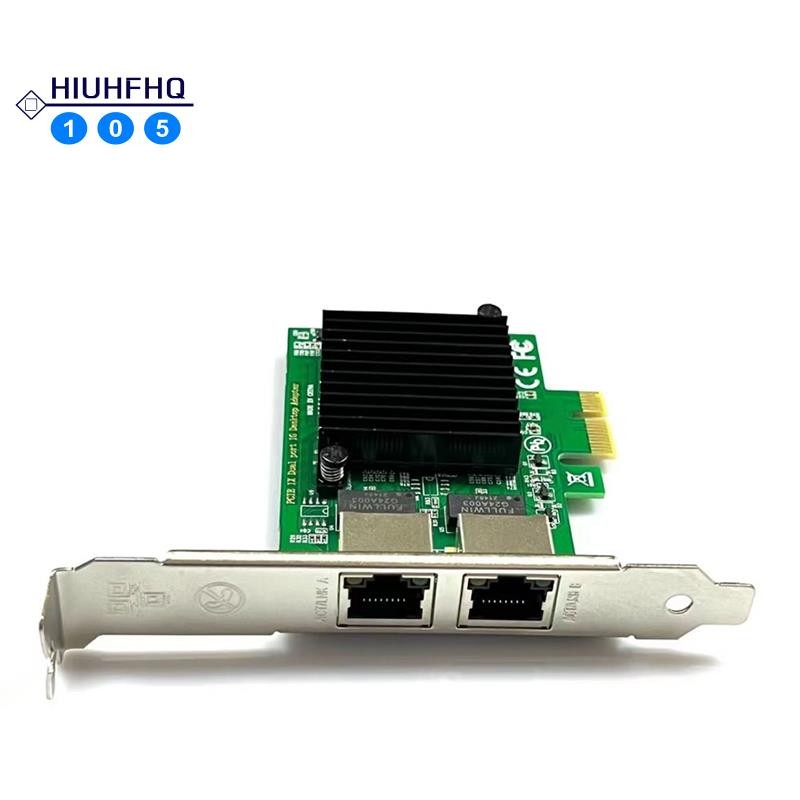 Short Iron Piece Controller Dual Port RJ-45 1000Mbps PCI-Express X 4 Gigabit Ethernet Server ...