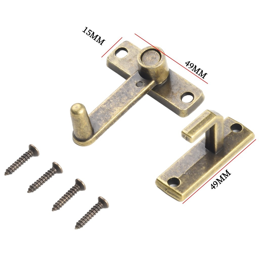 [COLORHM] Bronze Guard Latch Bolt With Screws Sliding Door Lock Handle ...