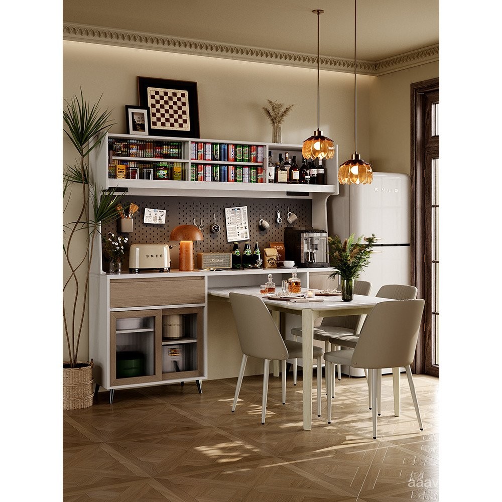 Gujia Home Furnishing Cream Style Rock Dining Side Cabinet Back Wall ...