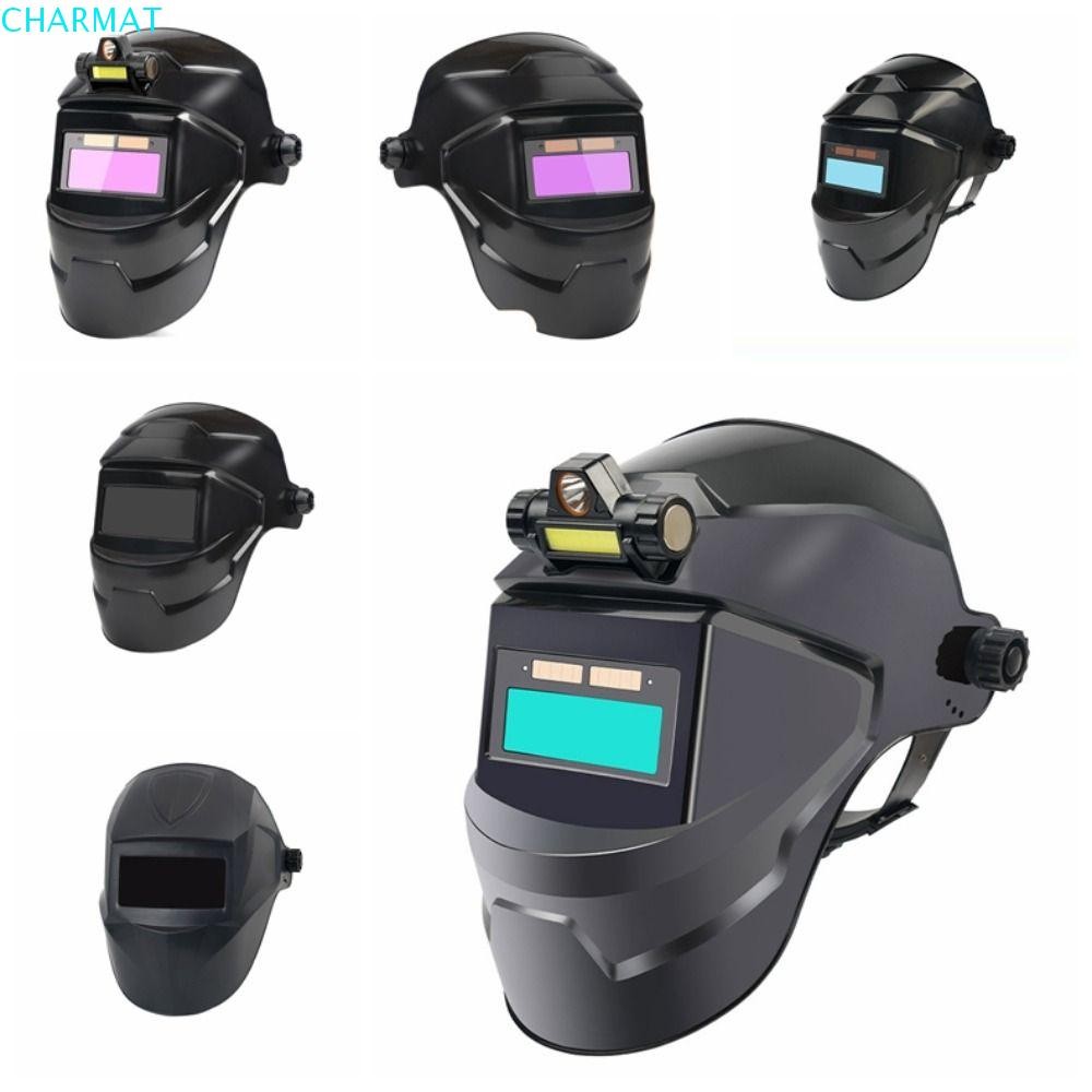 CHARMAT Solar Welding Helmet, True Color Large View Welding Mask, Fall ...
