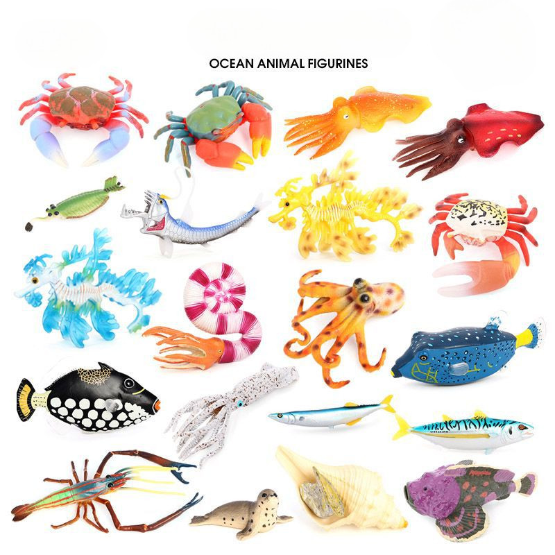 Children Science Educational Toys Simulation Marine Animal Model Long ...