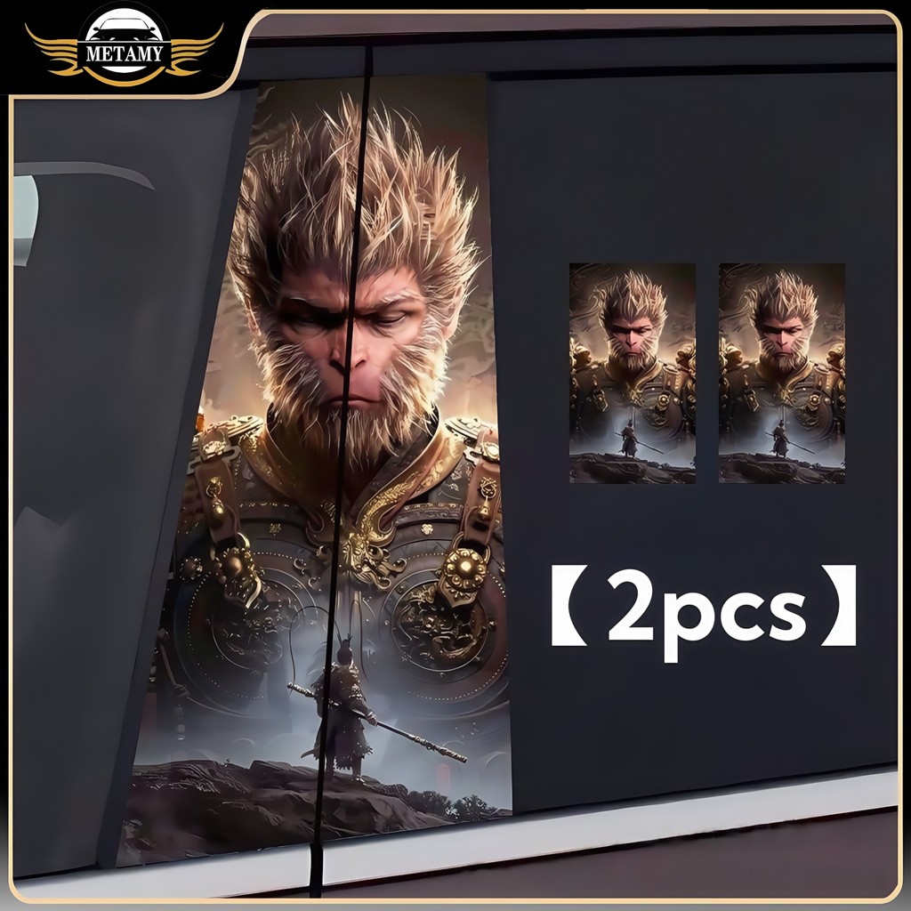 2Pcs Car Pillar Sticker Animation Stickers B Pillar Sticker Car Door ...