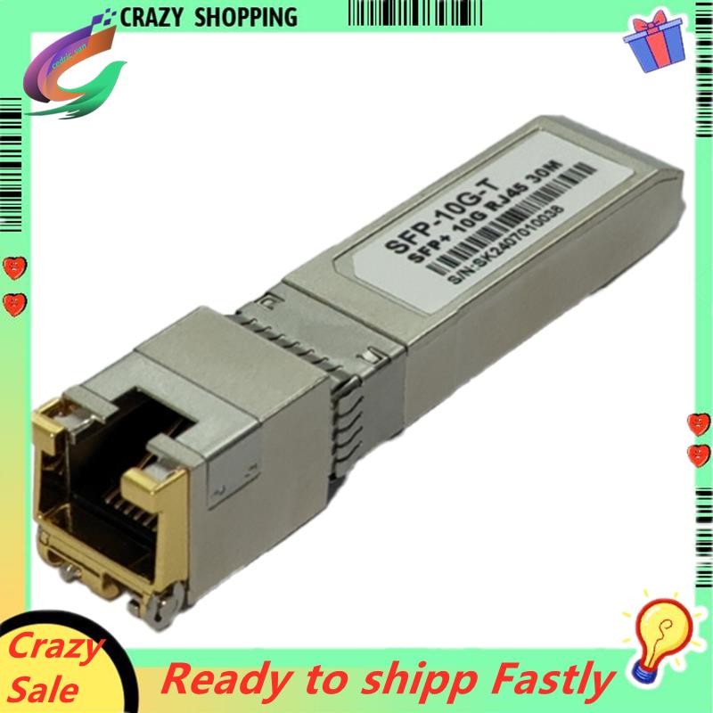 10G SFP + to Rj45 30m Self-Adaption 10G/5G/2.5G Optical Module ...
