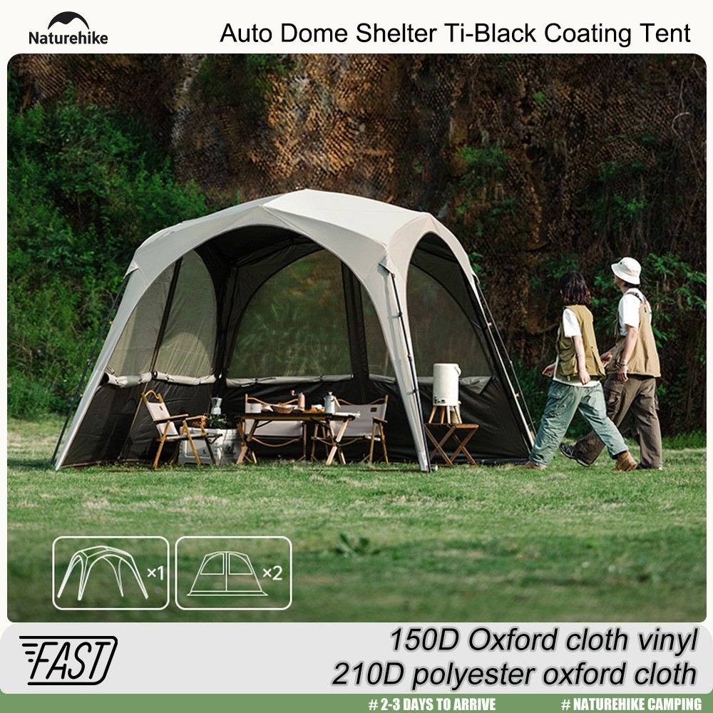 Naturehike Auto Dome Shelter Ti-Black Coating Tent Tarp Flysheet Cloud ...