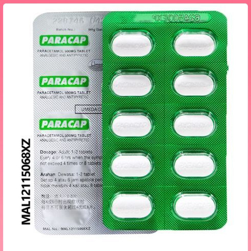 PARACAP (PARACETAMOL 500MG) 10'S ALTERNATIVES TO PANADOL | Shopee Malaysia