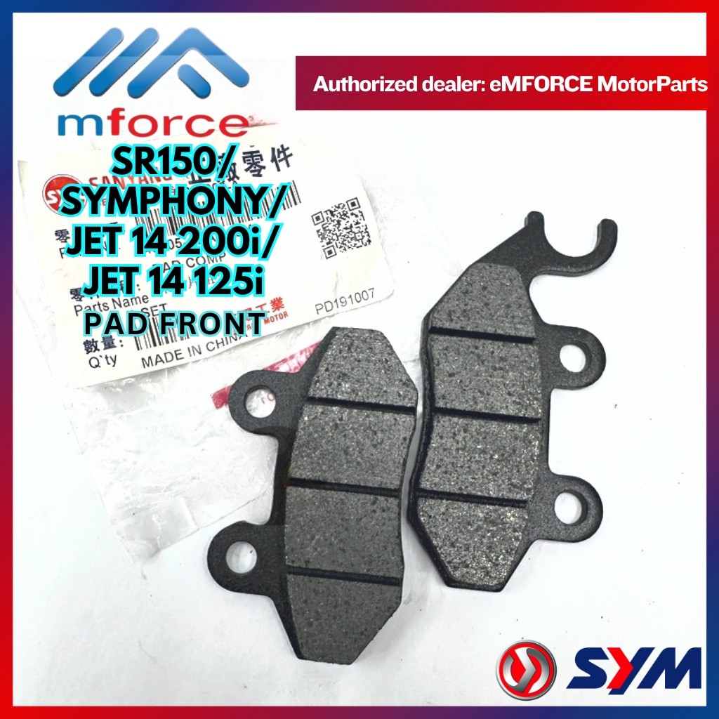 SYM JET 14 125i 200/ SYMPHONY SR150 DISC BRAKE LINING PAD FRONT DEPAN 45105-APA-000-A ORIGINAL ...