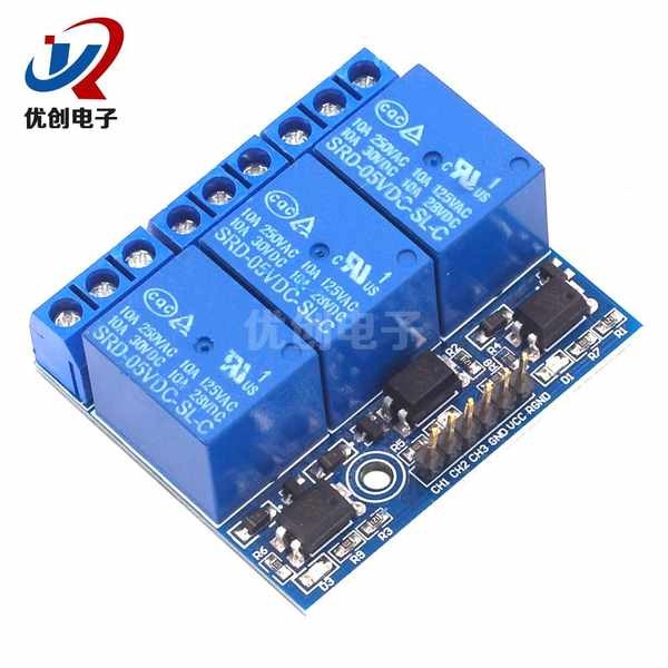 3-channel Relay Module 5V12V with Optocoupler Isolation High Voltage Relay Compatible with 3.3V ...