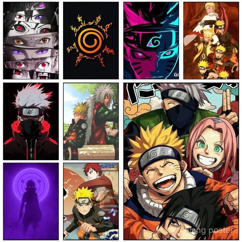 Naruto Uzumaki Anime Japanese Poster Waterproof Paper Sticker Self ...