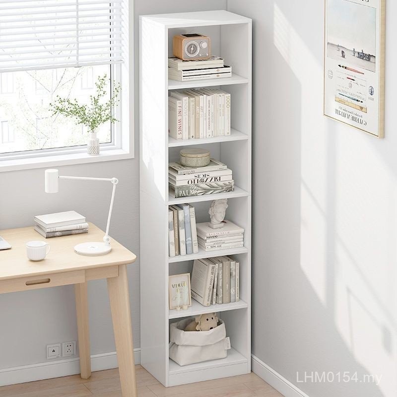 Floor-standing Bookshelf Small Small Bookcase Back Wall Solid Wood ...
