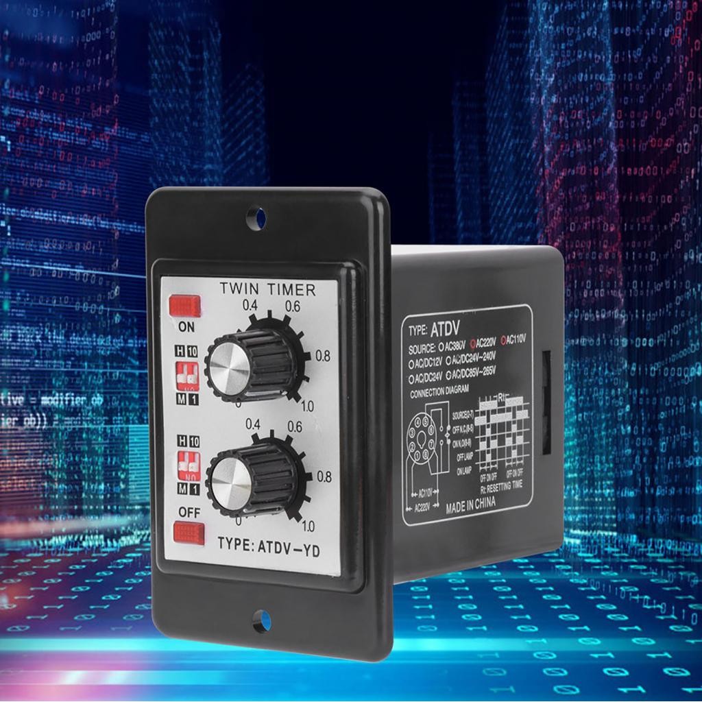 Supergoodsales Time Delay Relay Knob Control Switch On Off Timer Multi-Section ATDV-YD AC110V ...