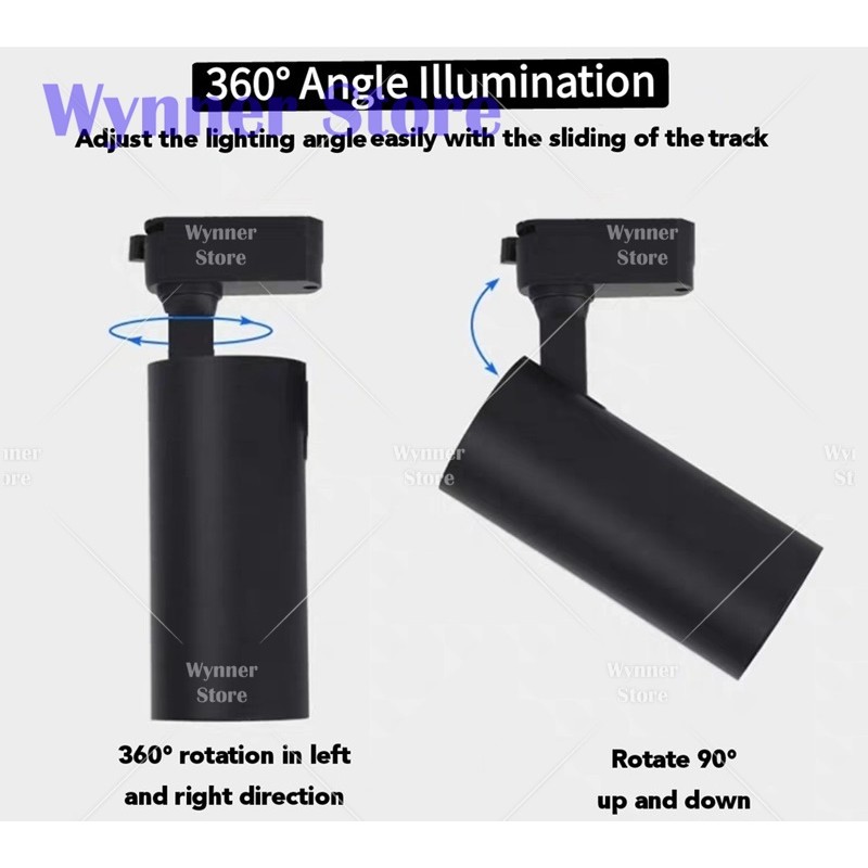 Set of 4 -[2 Meter Track with 3 x 12w COB LED Track Light] Picture ...