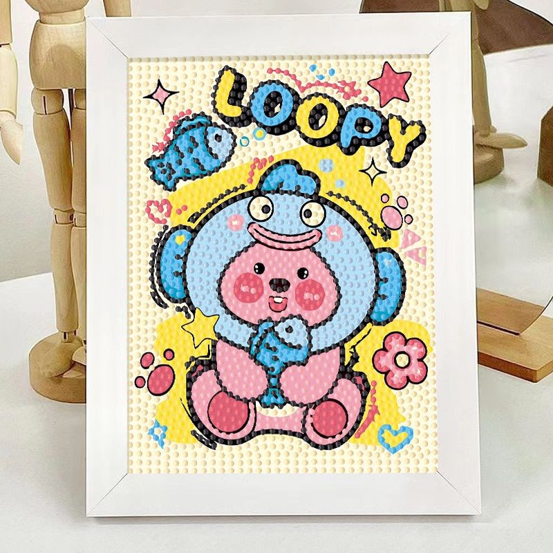 Please make money Beaver Diamond Sticker Loopy Dog Cat Children ...