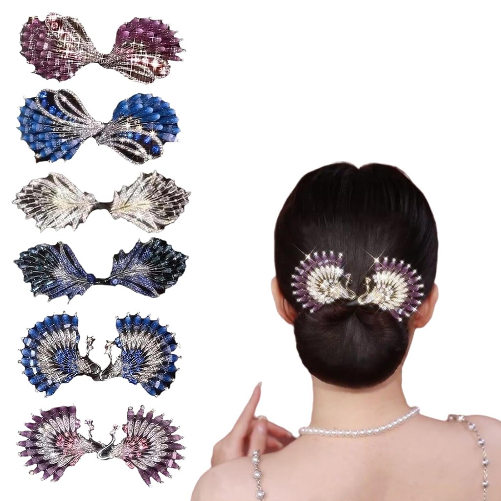 Peacock Display Angel Wings, Peacock Hair Curler Hairpin, Angel Wings ...