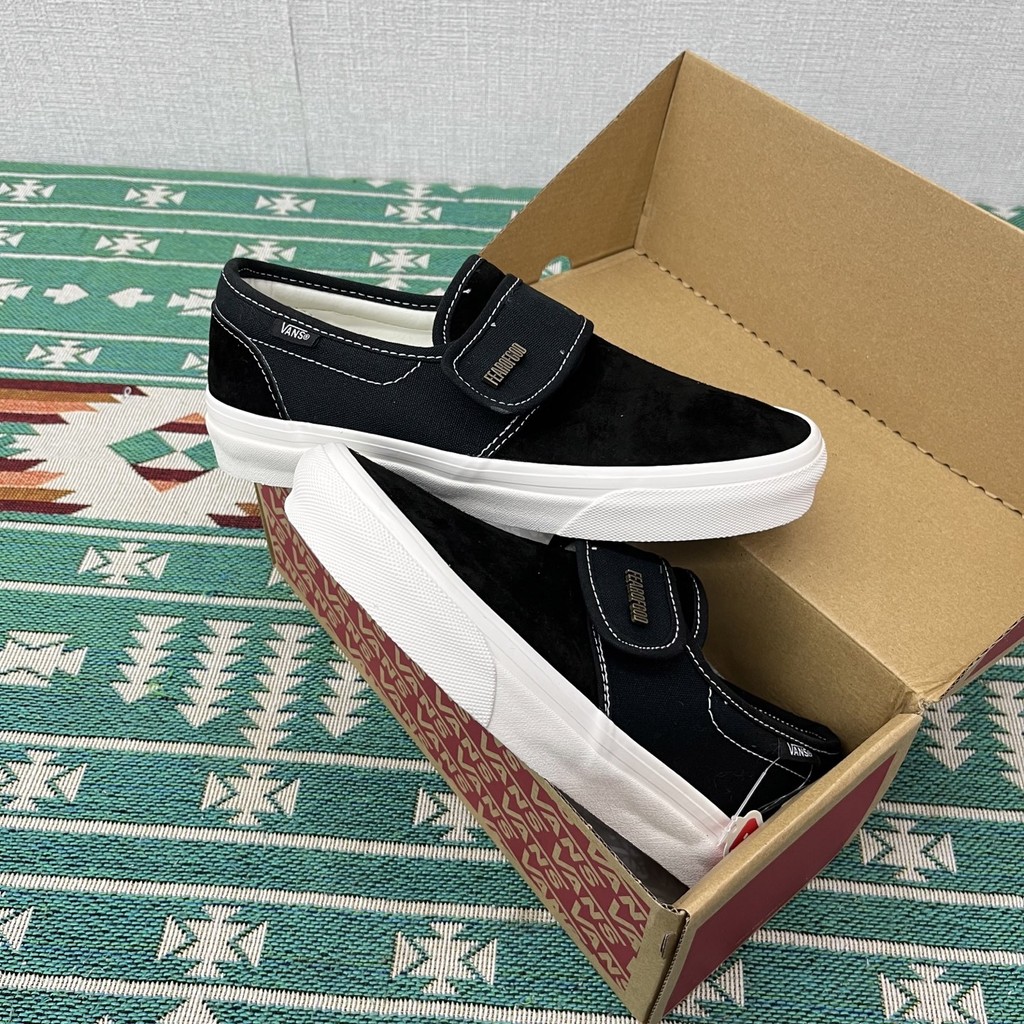 Fear of Fog x VS Slip-On 47V DX High Street Lazy Velcro Slip-On Canvas ...