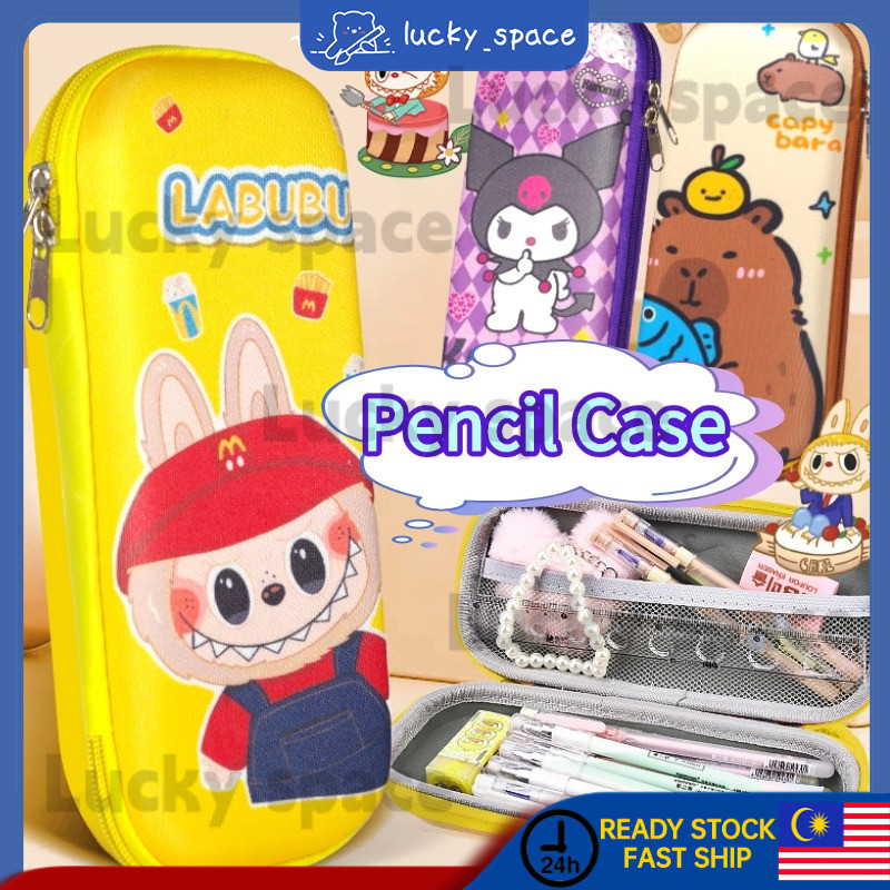 Labubu Kuromi Capybara Pencil Case For Kids Cartoon Cute School Pensel ...