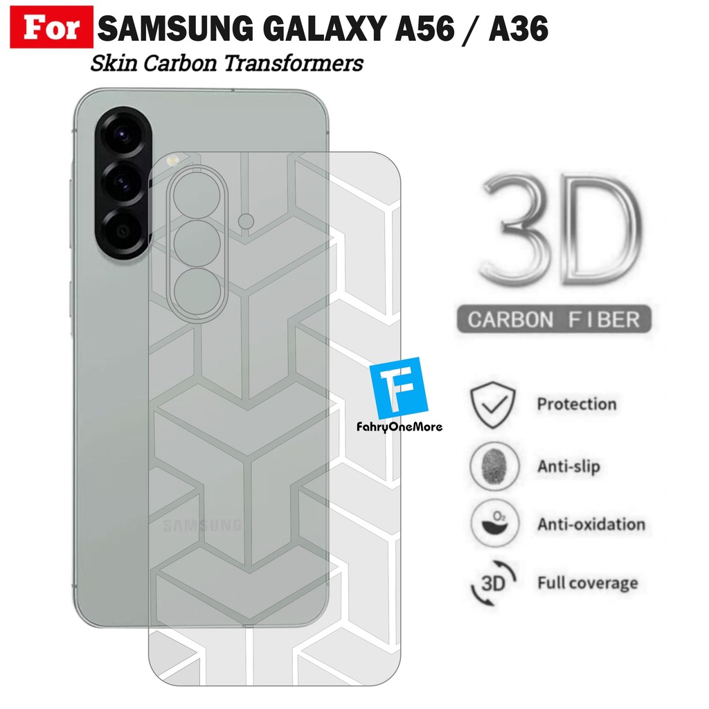 Carbon Skin Samsung Galaxy A56 A36 A26 5G Garskin Transformers Motif ...