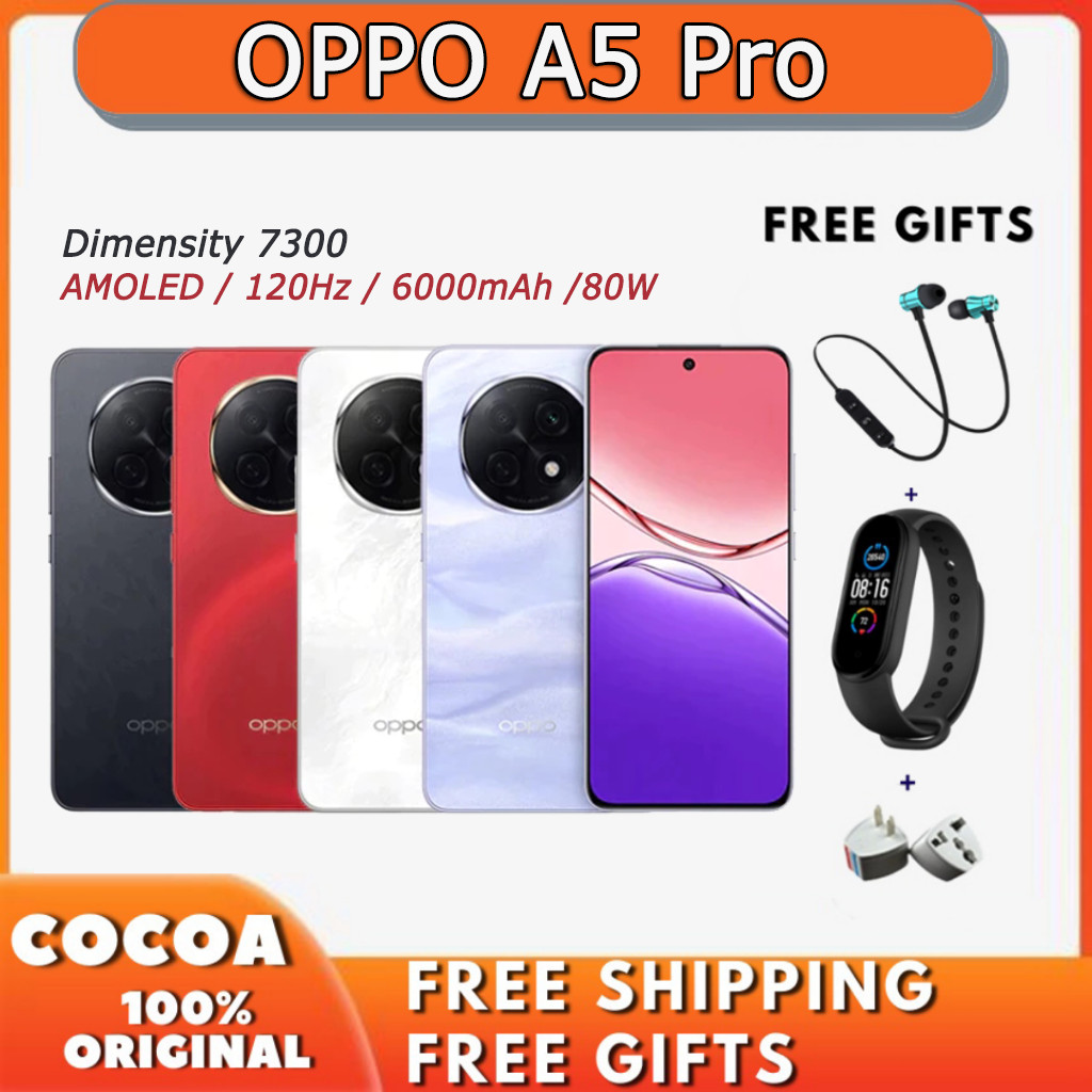 OPPO A5 Pro Dimensity 7300(4 nm) 6.7inches AMOLED 120Hz 6000mAh 80W ...