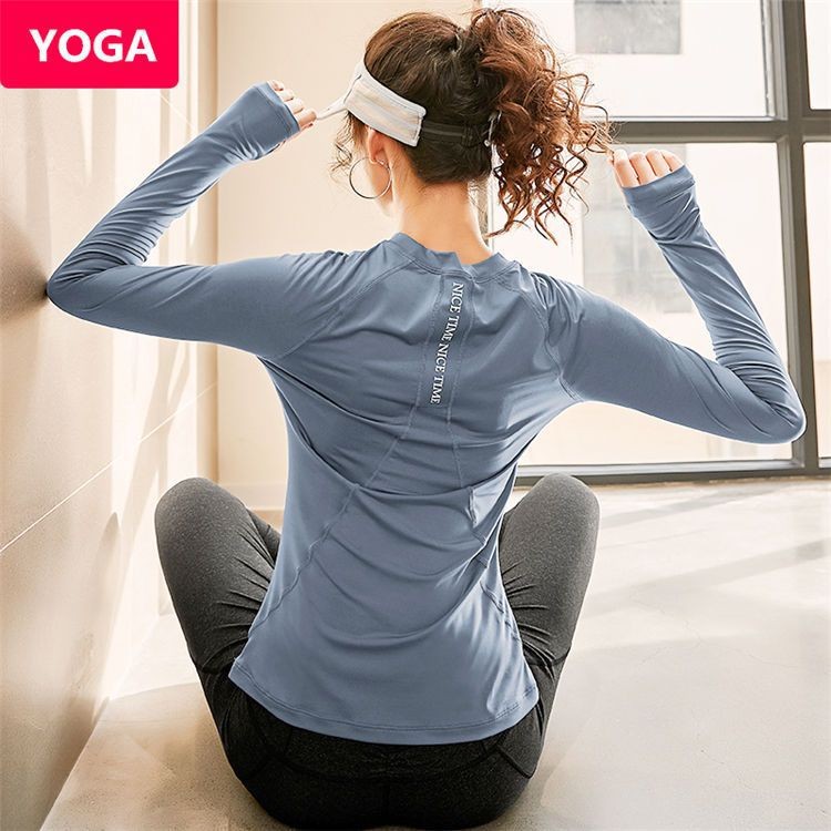 Women's 3XL Plus Size Yoga Top - Breathable Long Sleeve Fitness Shirt with Quick-Dry Tech ...