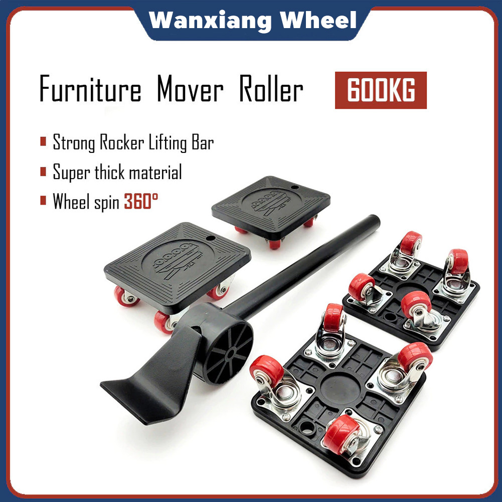 5PCS 1200 lbs Heavy Duty Furniture Mover 360° Rotating Wheels Easy ...