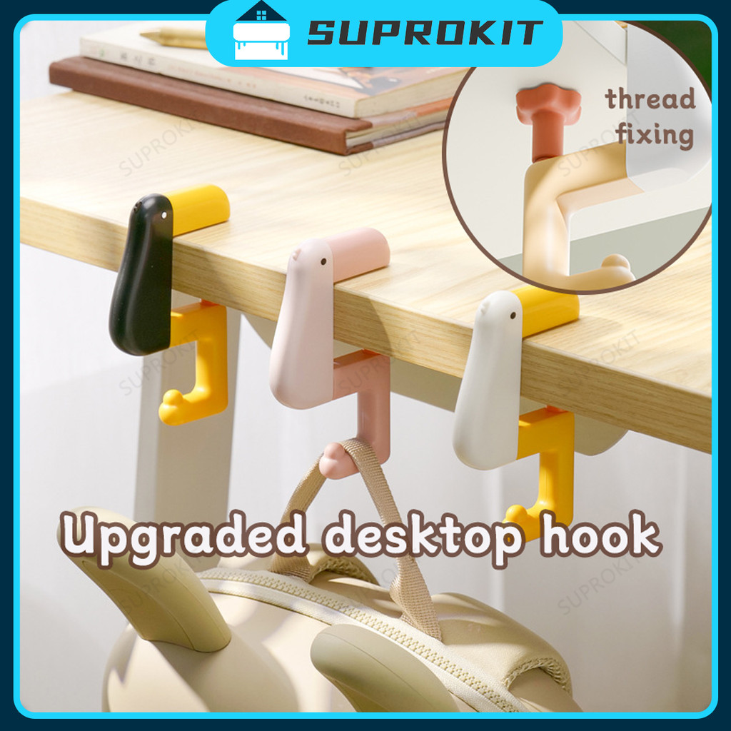 Upgraded Under Desk Hooks for Bag Threaded Reinforcement Hook ...