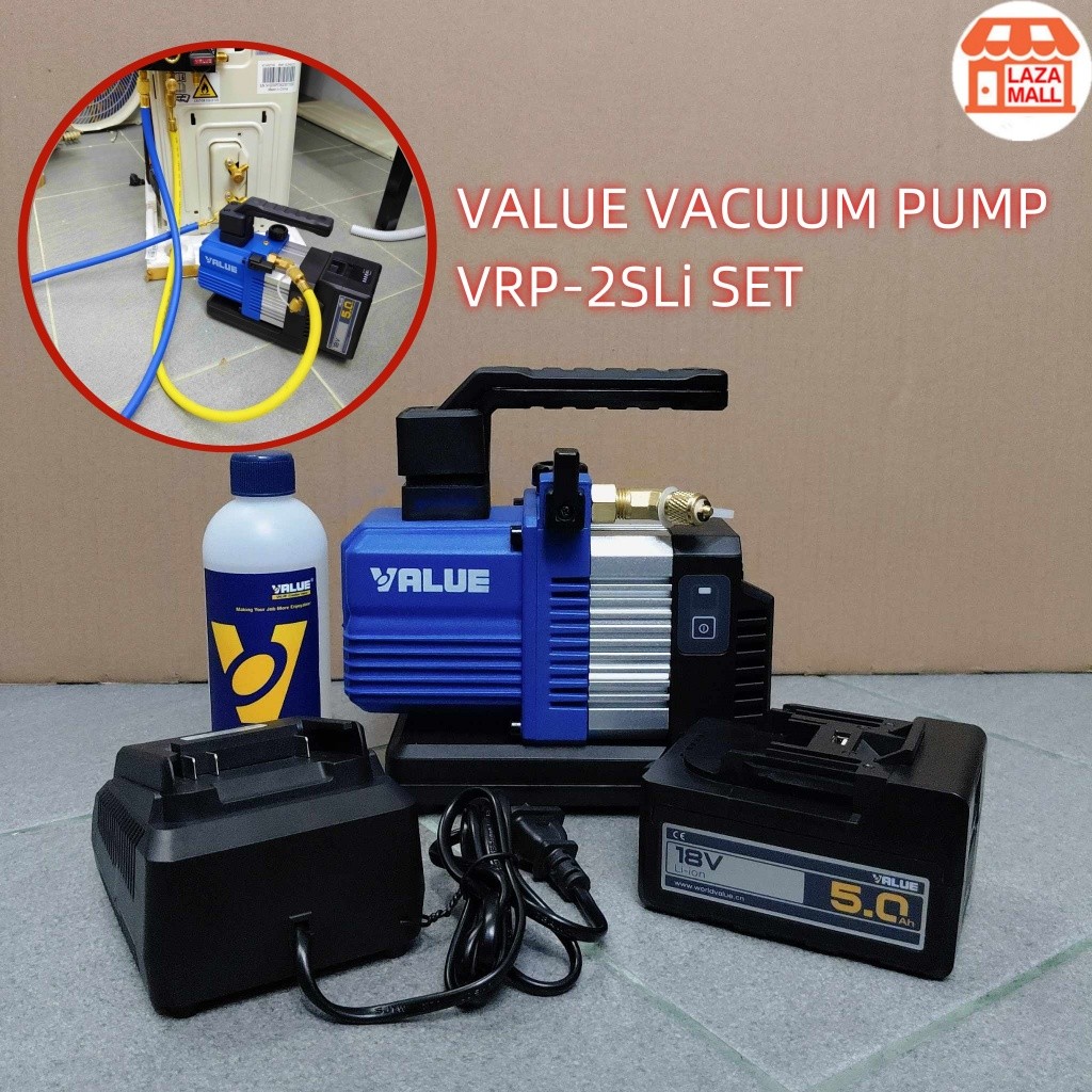 2.12CFM VALUE VACUUM PUMP VRP-2sLi CHARGEABLE BATTERY SINGLE STAGE AIRCOND REFRIGERATION ...