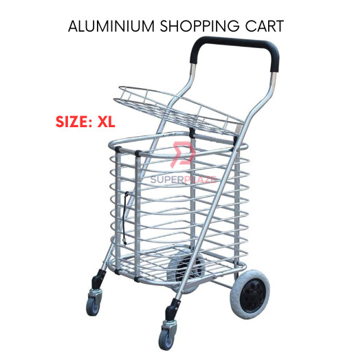 XL Aluminium Shopping Cart Market Trolley Pasar Troli | Shopee Malaysia