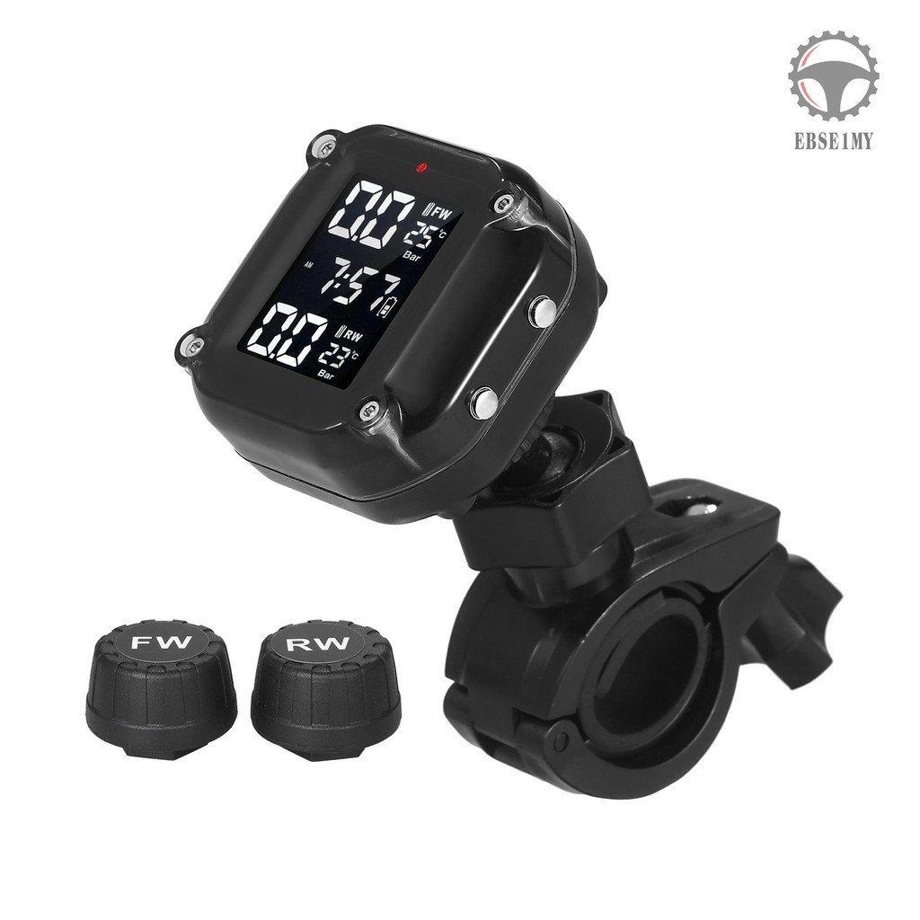 Waterproof Motorcycle Tire Pressure Monitoring System 7 Alarm Modes ...