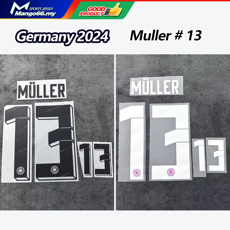 Muller #13 [Numbers] Germany 2024 Jersey Numbers | Shopee Malaysia