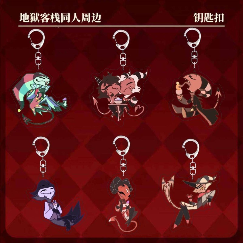 Helluva Boss Acrylic Key Chain Women Charlie Morningstar Alastor ...